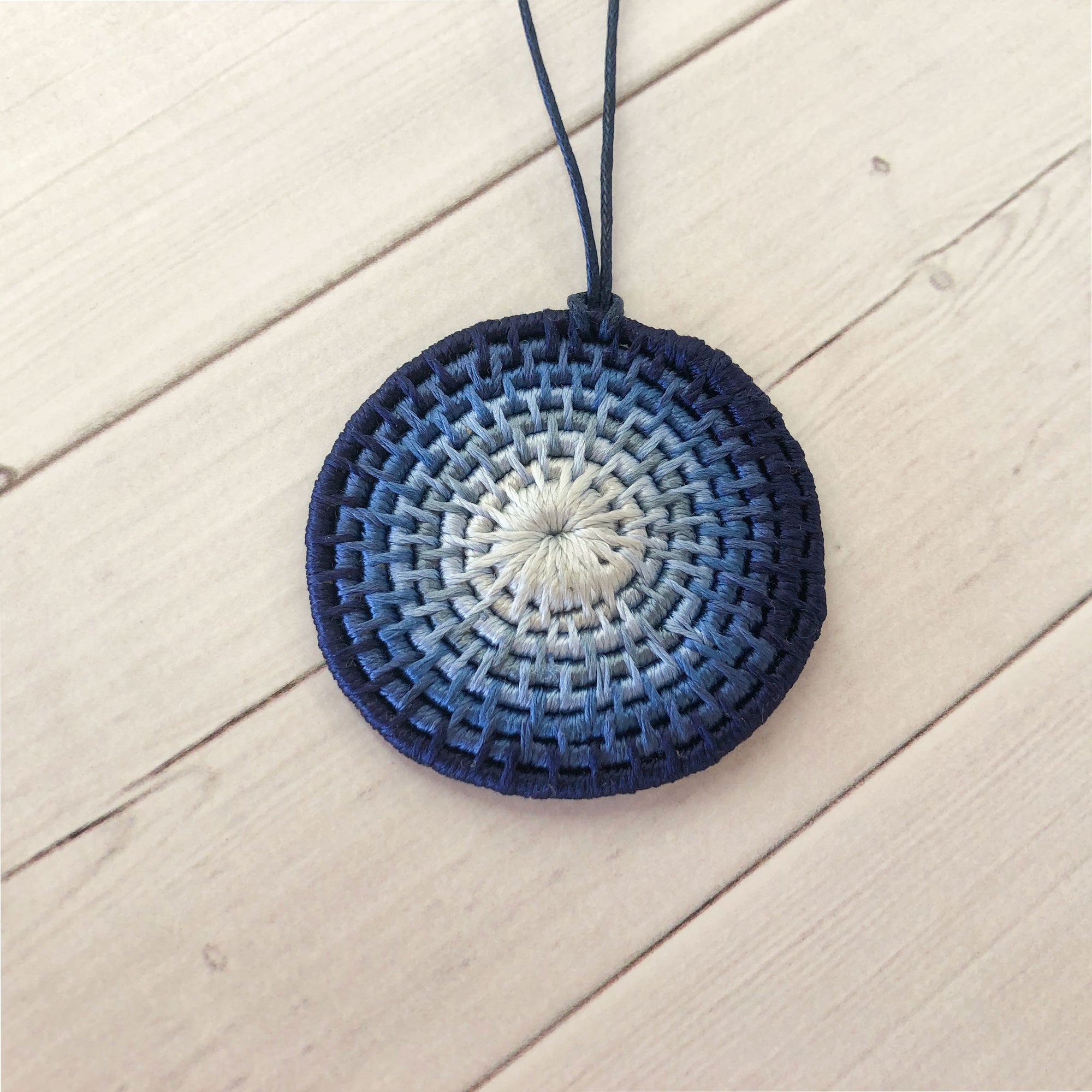 Silk Coiled Pendant Kit - Blue - The Creativity Patch - Lucy Jennings