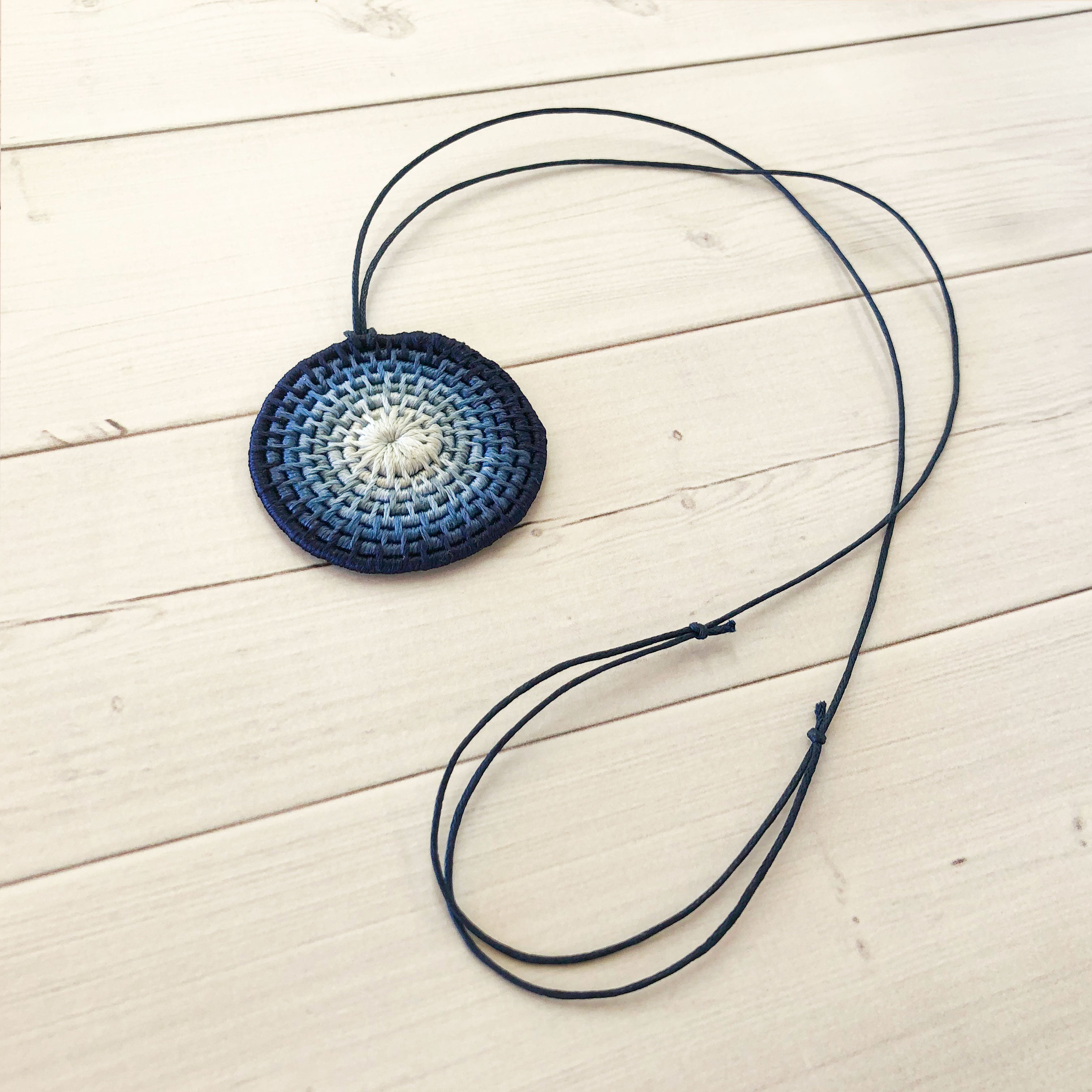 Silk Coiled Pendant Kit - Blue - The Creativity Patch - Lucy Jennings