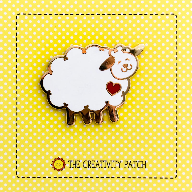 Enamel Pin - Sheep - The Creativity Patch - Lucy Jennings